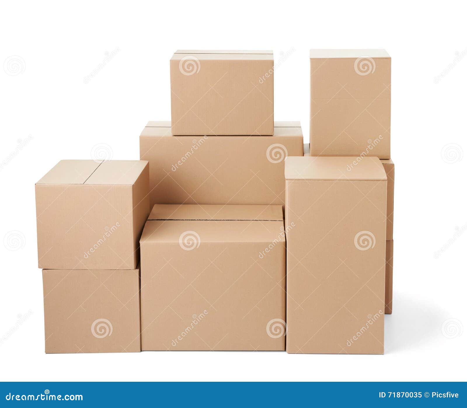 Cardboard Box Package Moving Transportation Delivery Stack Stock Image ...