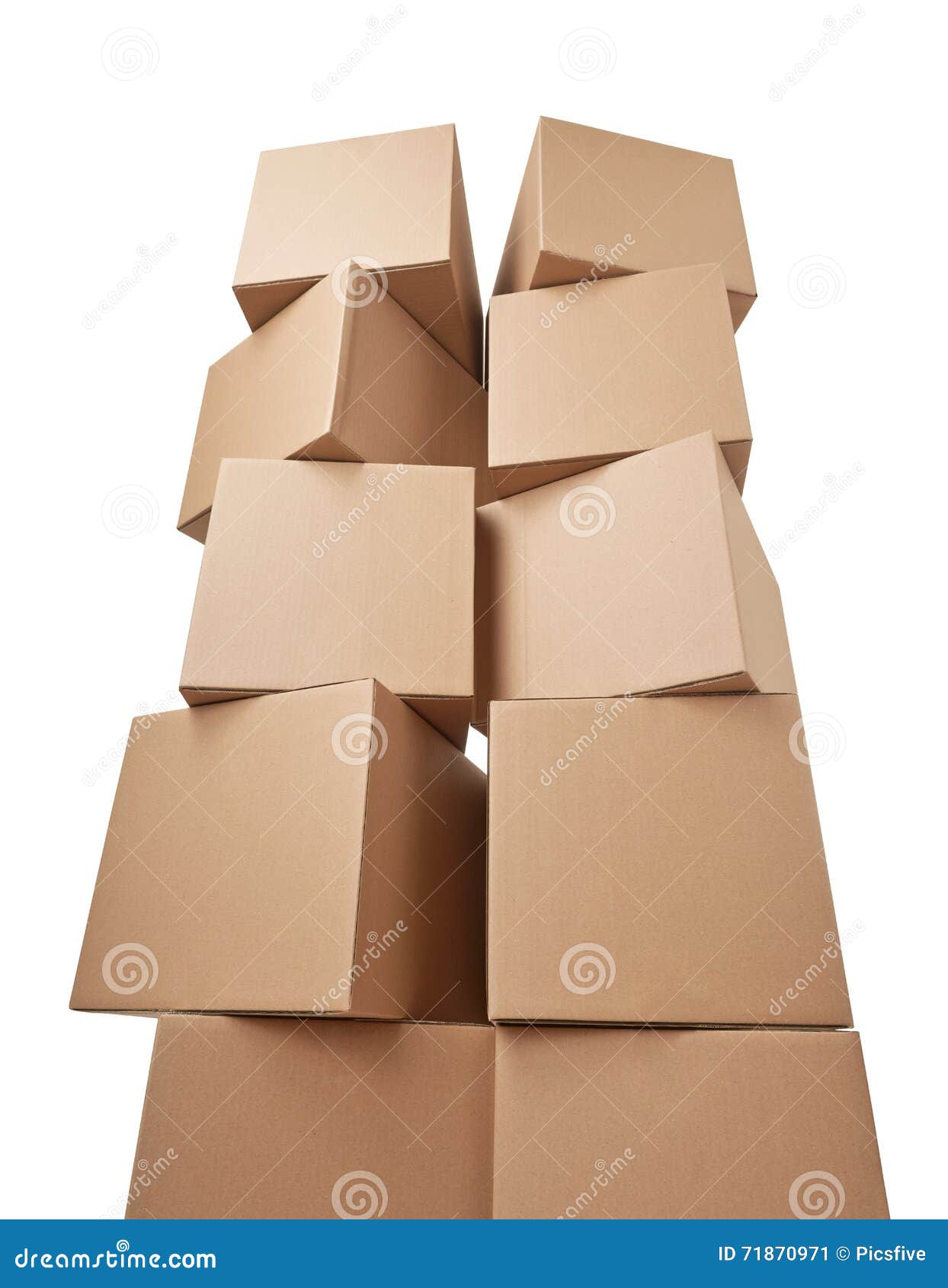 Delivery Man With Stack Of Boxes Stock Image | CartoonDealer.com #58562977