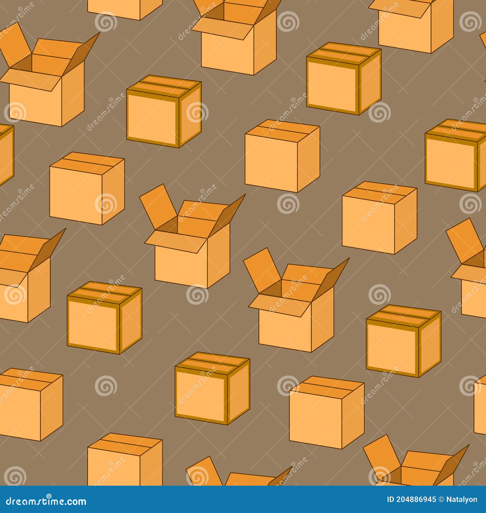 Cardboard Box Package Open and Closed, Vector Stock Vector ...