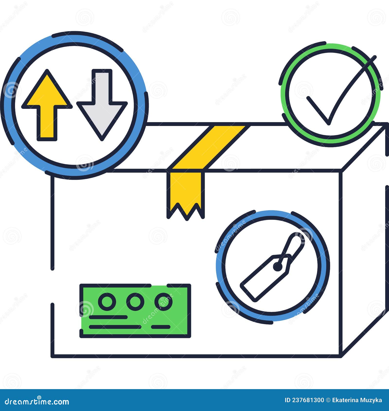 Cardboard Box Package Vector Carton Pack Icon Stock Vector ...