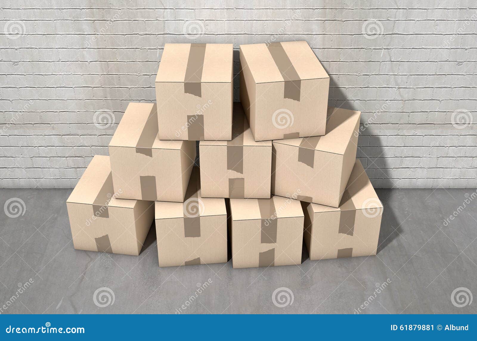 Cardboard Box Pile Industrial Stock Image - Image of carton, warehouse ...