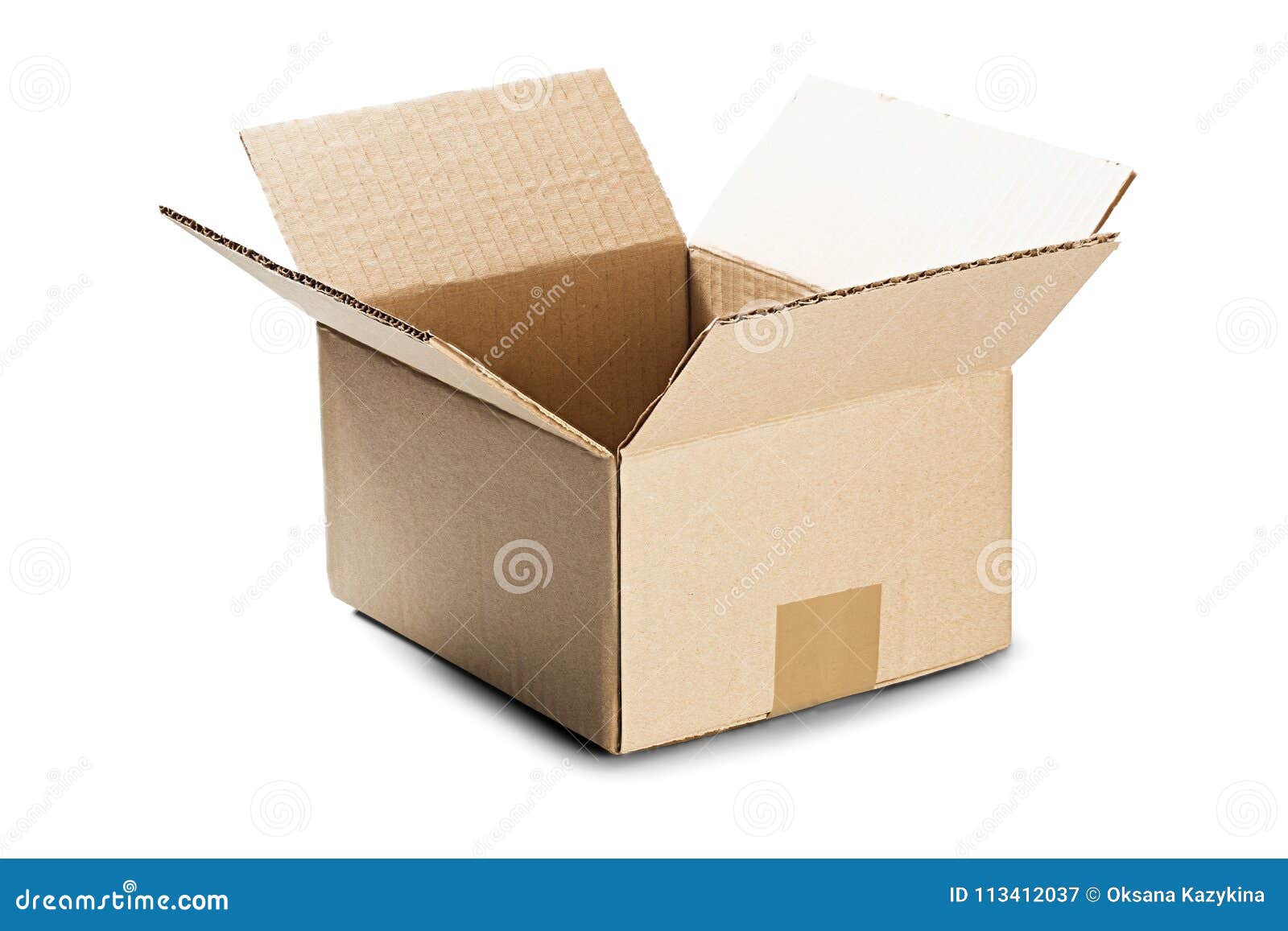 Cardboard Box for Post Service on Isolated White Background. Parcel ...