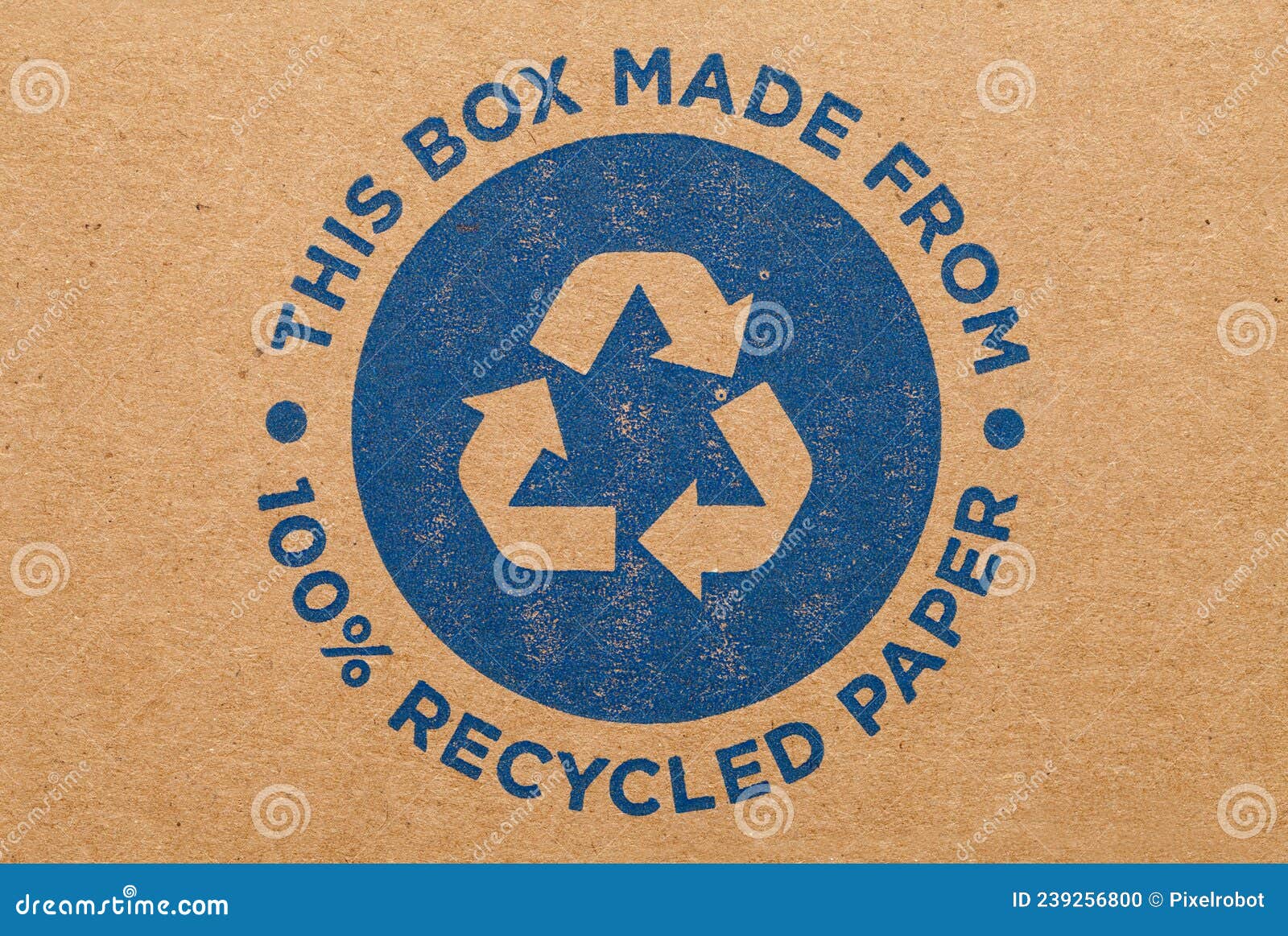 Cardboard Box Recycle Symbol Stock Photo - Image of symbol, blue: 239256800