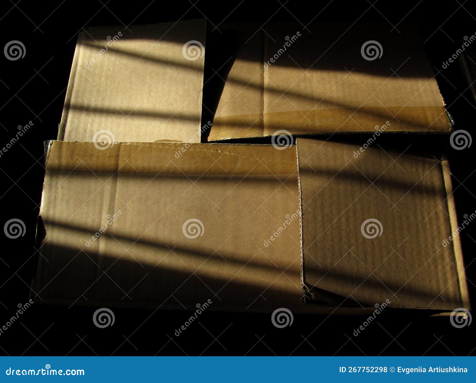 Cardboard box on the stock stock photo. Image of manufacturing - 267752298