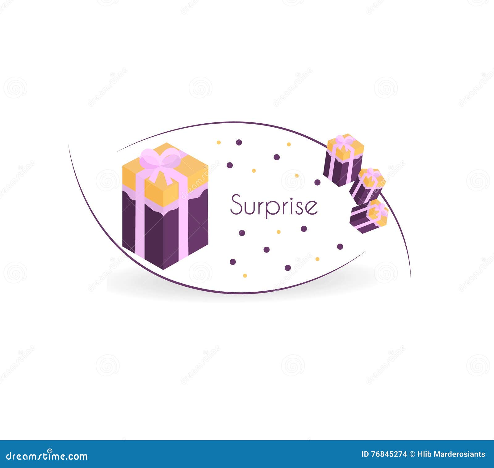 Cardboard Box with Surprise Text Design. Character - Illustration Stock ...