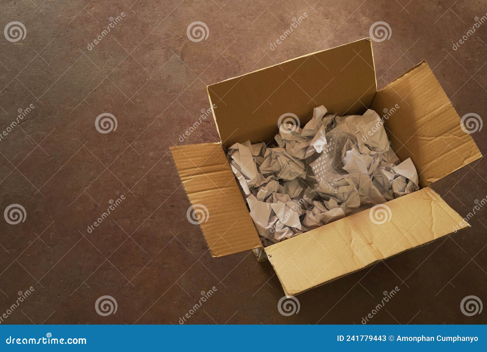 Cardboard box with symbol stock image. Image of packaging - 241779443