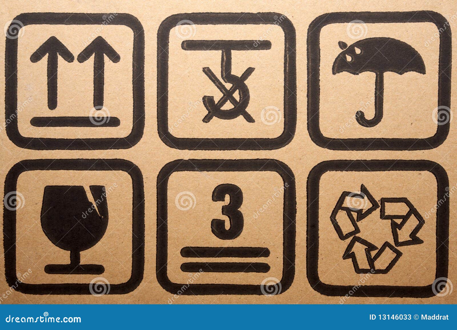 Cardboard Box Symbols Stock Photos - Image: 13146033