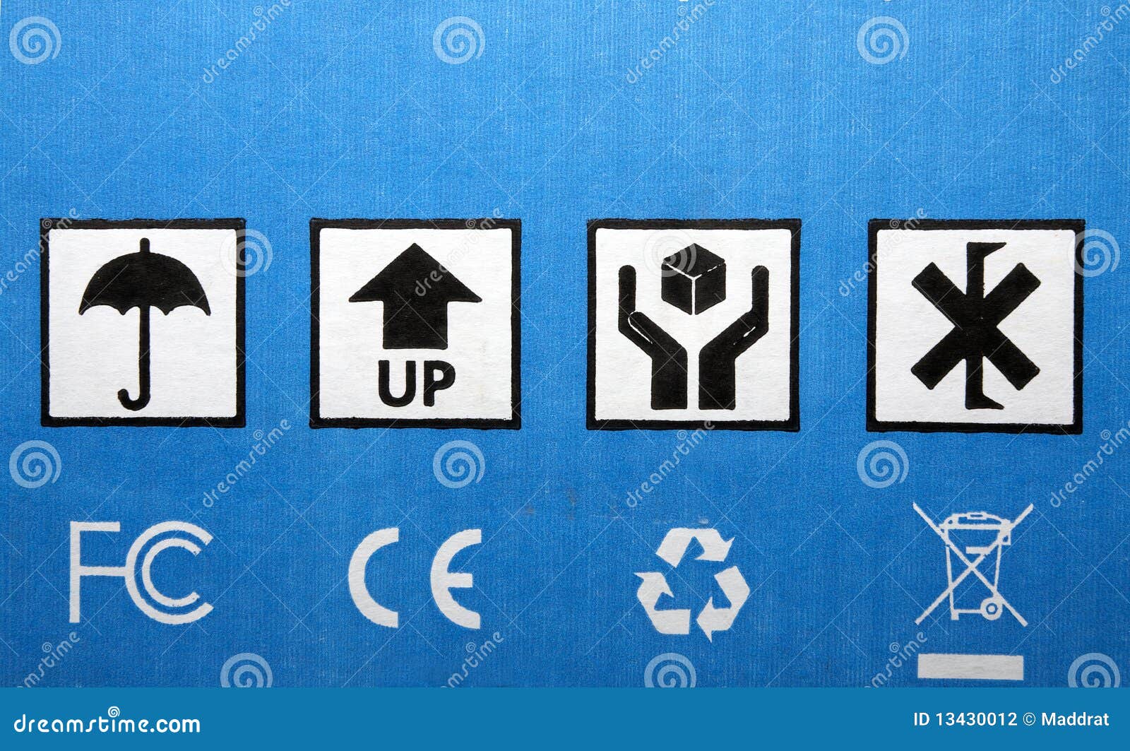 Cardboard box symbols stock photo. Image of object, isolated - 13430012