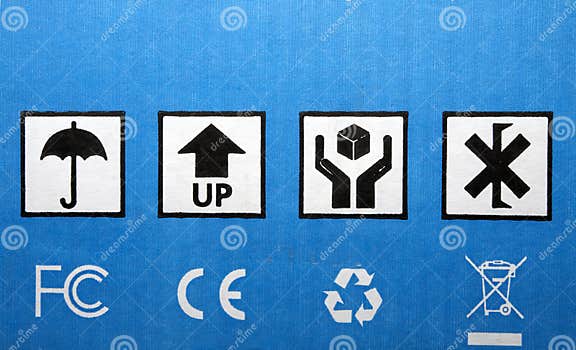 Cardboard box symbols stock photo. Image of object, isolated - 13430012