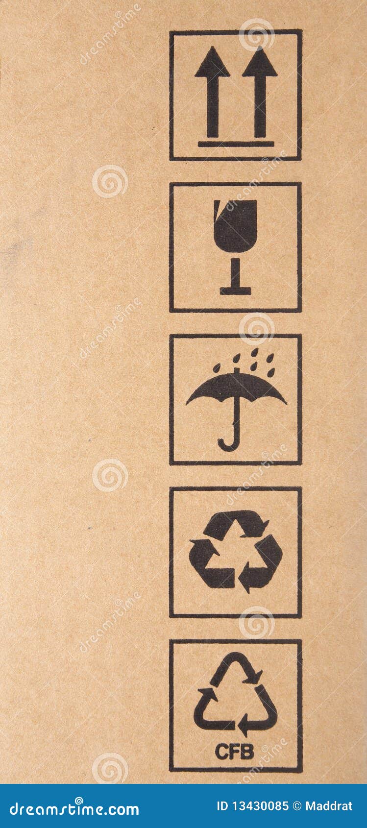 Cardboard box symbols stock image. Image of post, isolated - 13430085