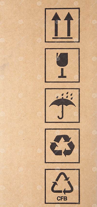 Cardboard box symbols stock image. Image of post, isolated - 13430085