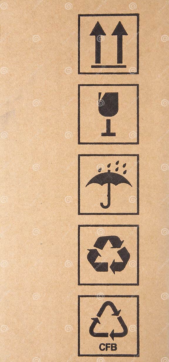 Cardboard box symbols stock image. Image of post, isolated - 13430085