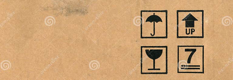 Cardboard box symbols stock image. Image of parcel, icon - 16436593