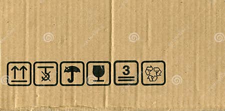Cardboard box symbols stock image. Image of paper, parcel - 16437005