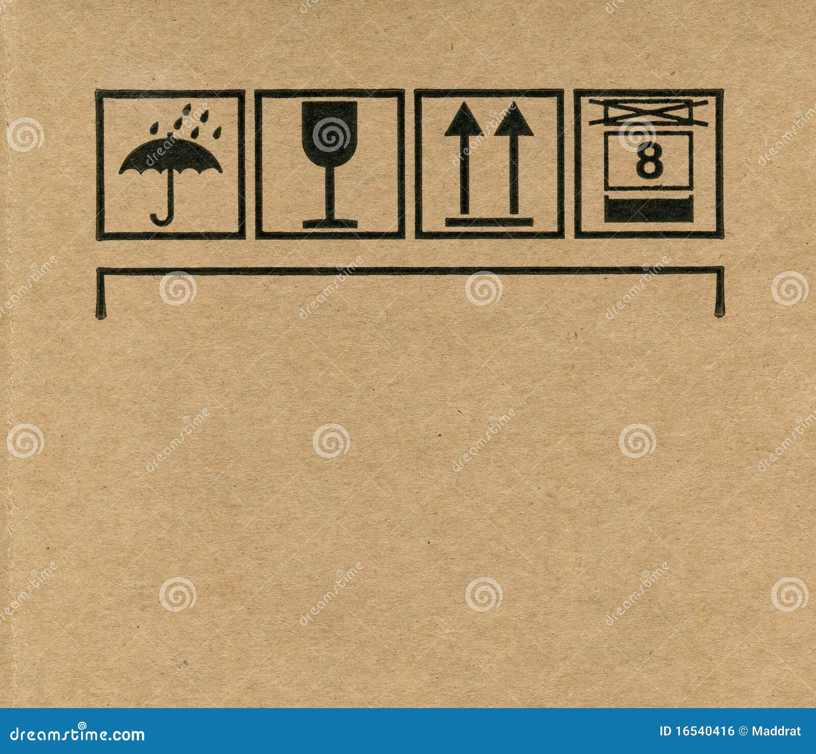 Cardboard box symbols stock photo. Image of industrial - 16540416
