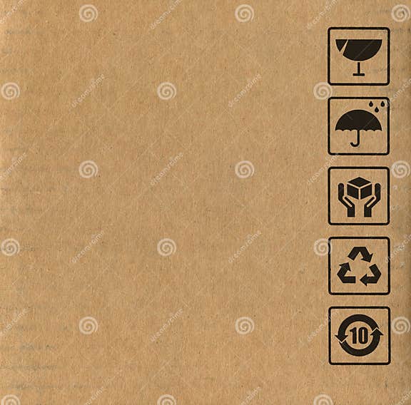 Cardboard box symbols stock illustration. Illustration of cardboard ...