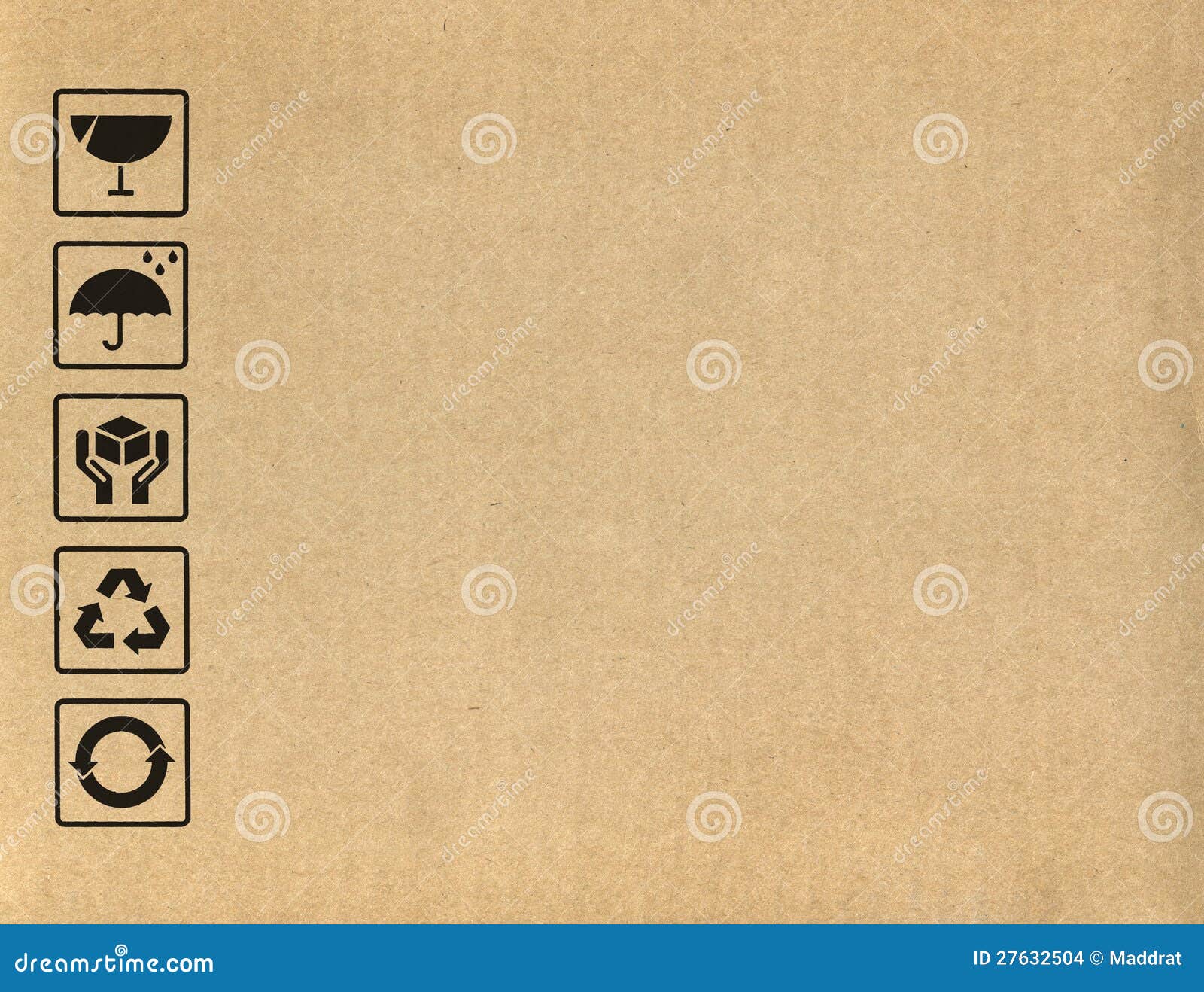 Cardboard box symbols stock illustration. Illustration of merchandise ...