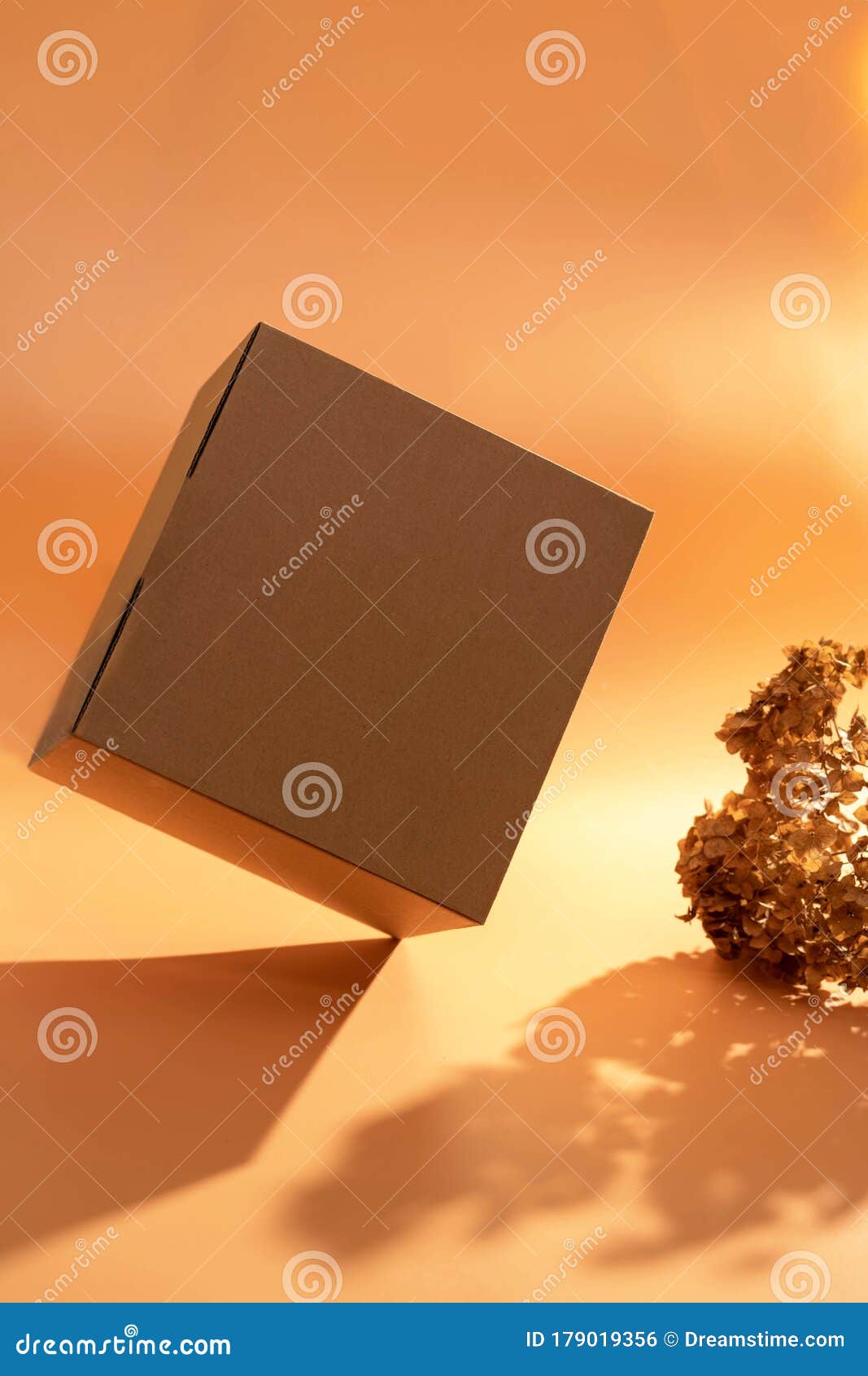 Cardboard Box on the Table. Stock Photo - Image of package, post: 179019356