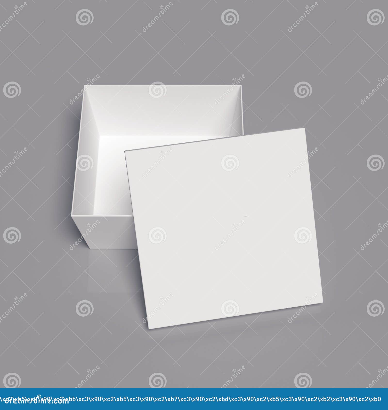 Cardboard box template stock illustration. Illustration of uncovered ...