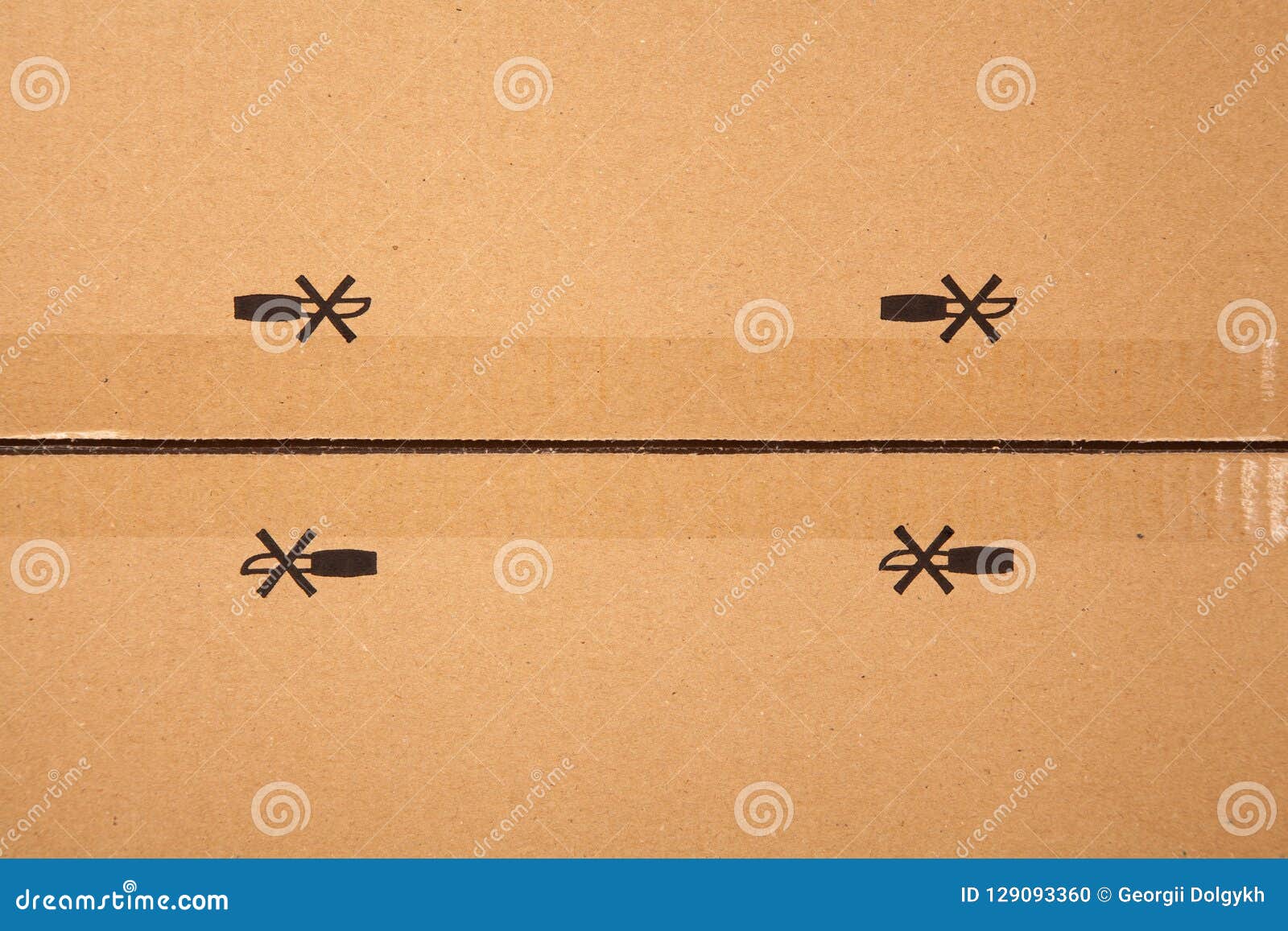 Cardboard box texture stock photo. Image of paperboard - 129093360