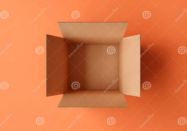 Cardboard Box Top View stock image. Image of parcel - 321687339
