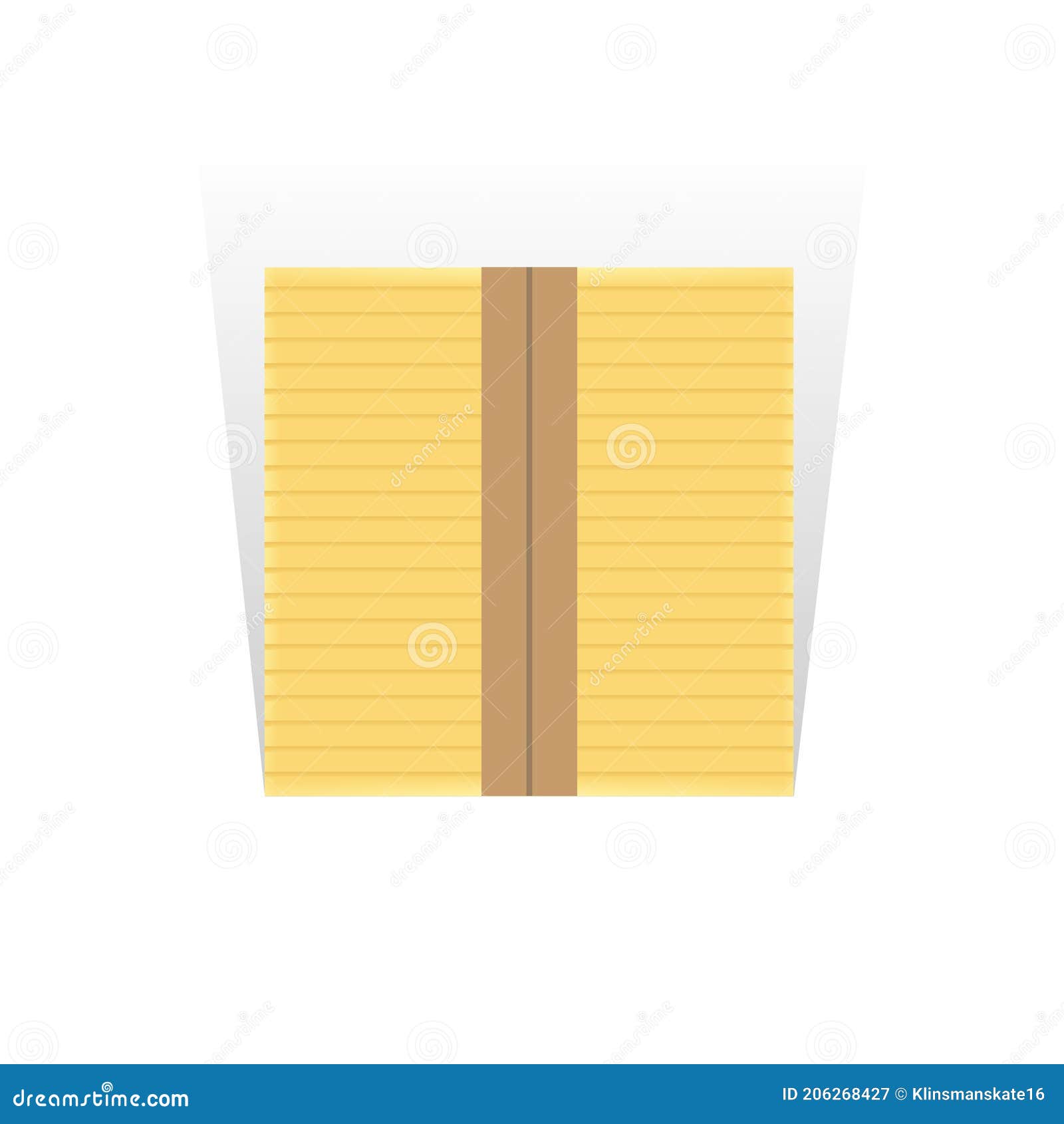 Cardboard Box Top View Design Isolated on White Background Stock ...