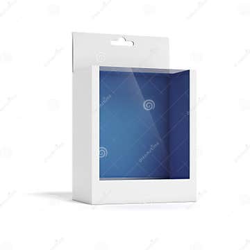 Cardboard Box with a Transparent Plastic Window Stock Illustration ...