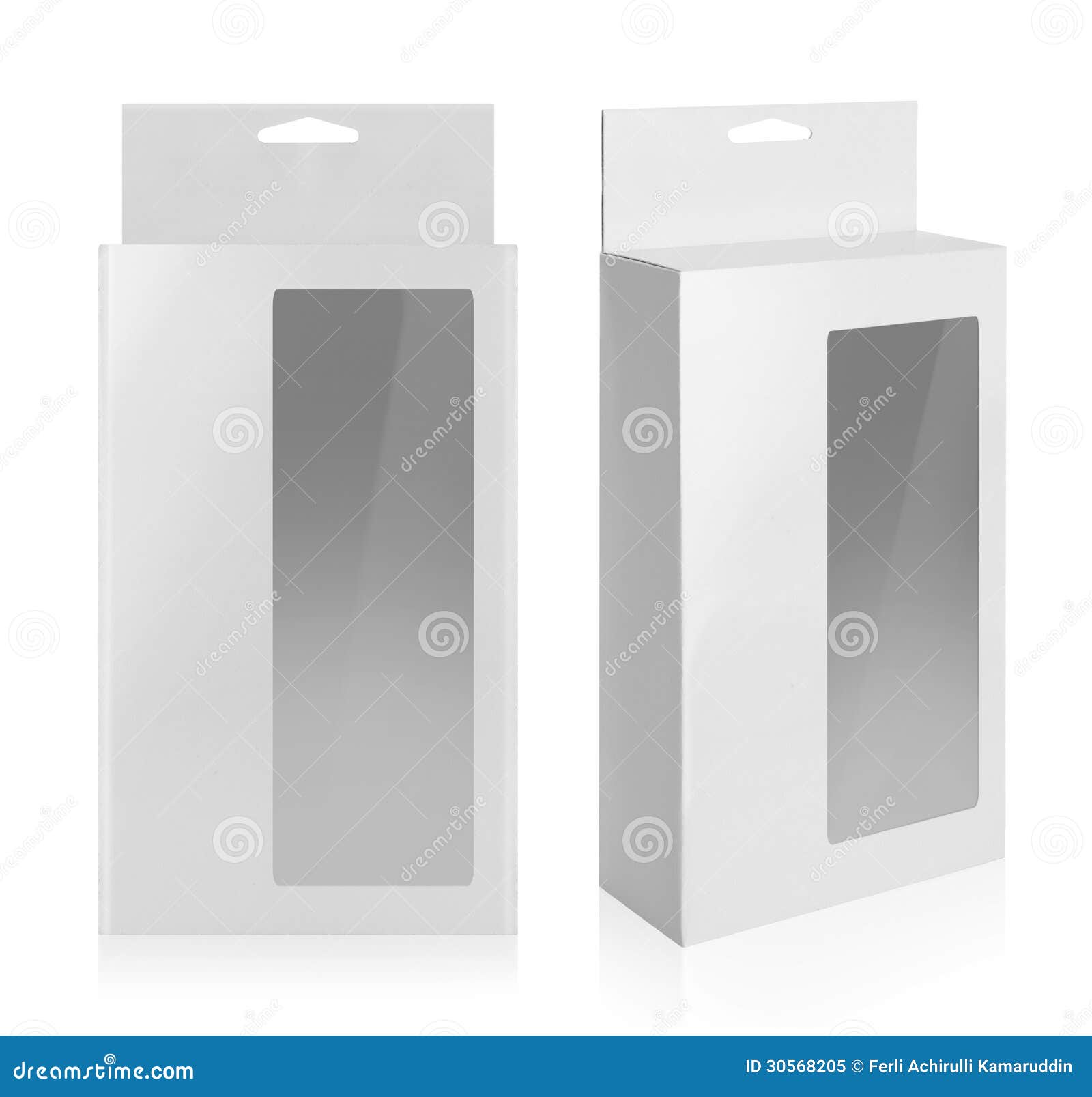 Cardboard Box with a Transparent Plastic Window Stock Illustration ...