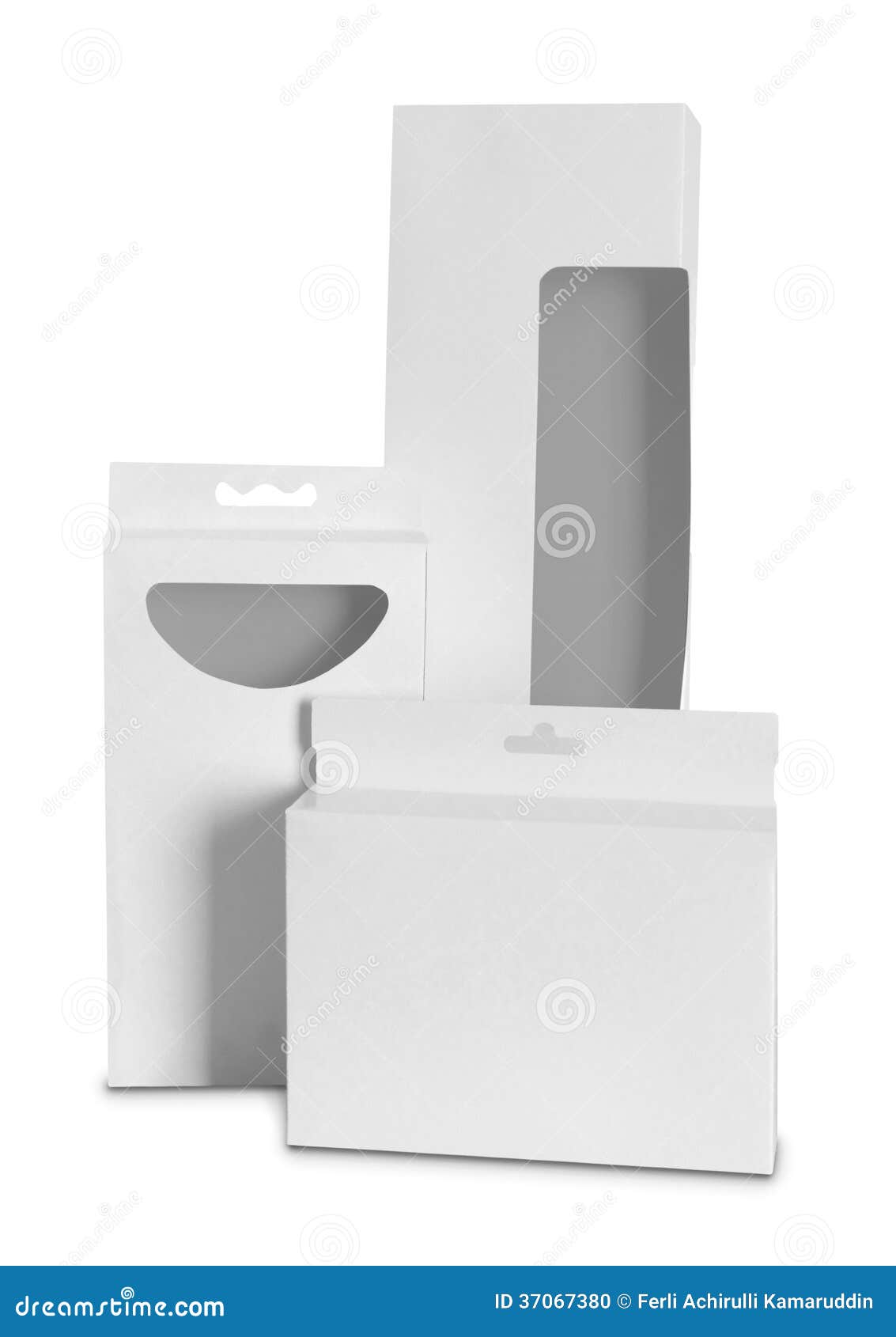 Cardboard Box With A Transparent Plastic Window Stock Photo - Image of ...