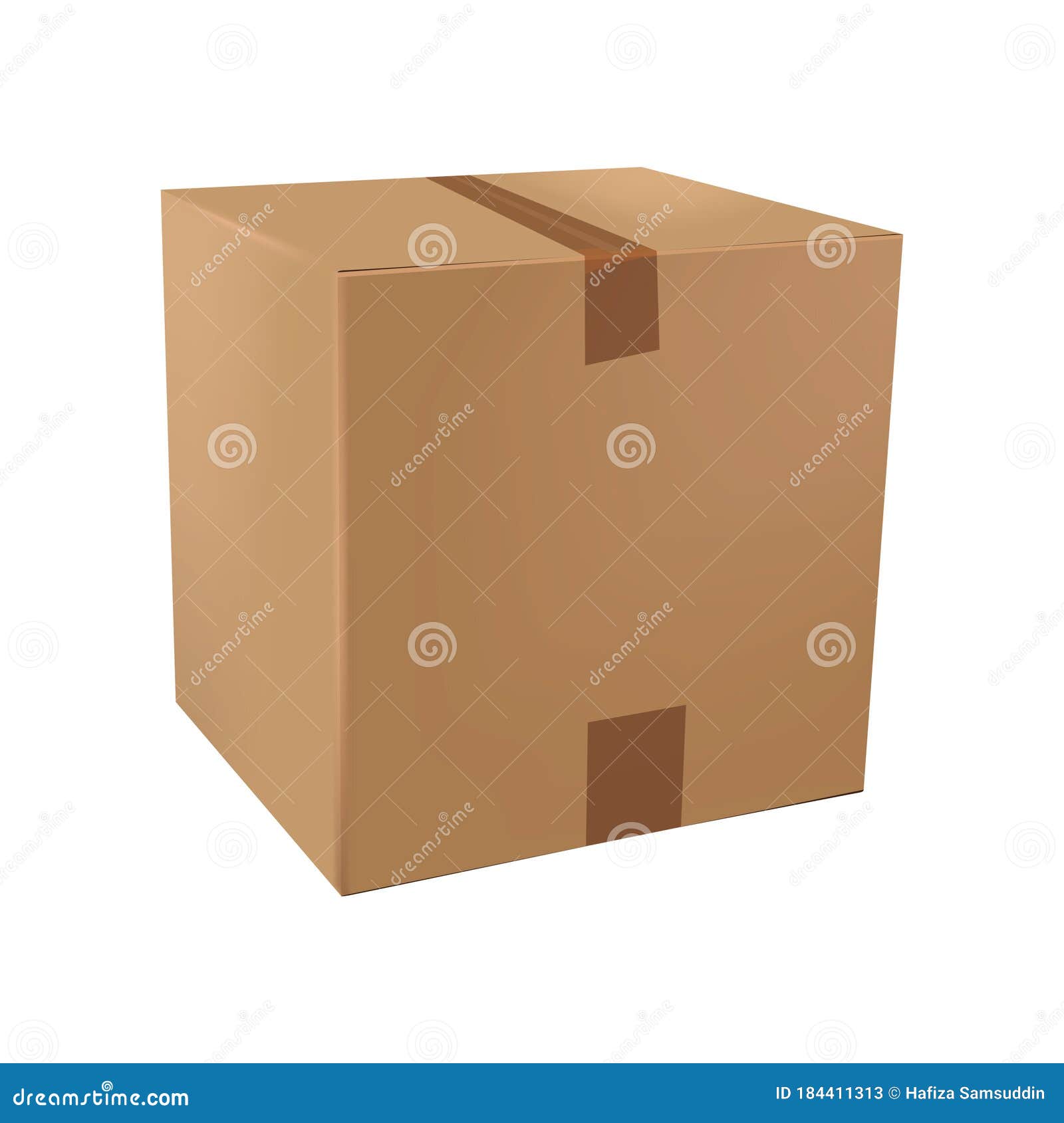 Cardboard Box. Vector Illustration Decorative Background Design Stock ...