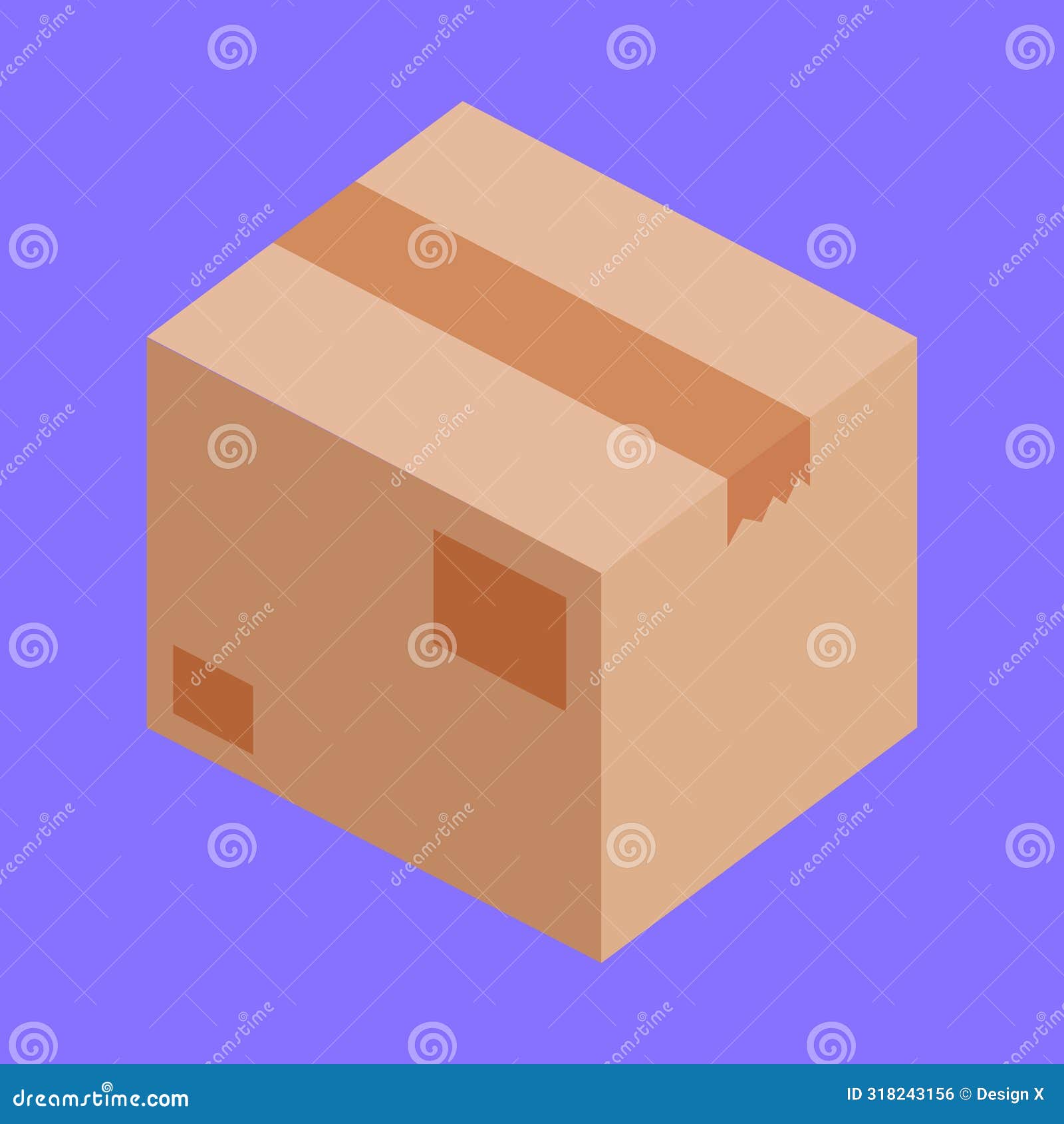 Cardboard Box Vector Illustration. Cardboard Box Package Vector Stock ...