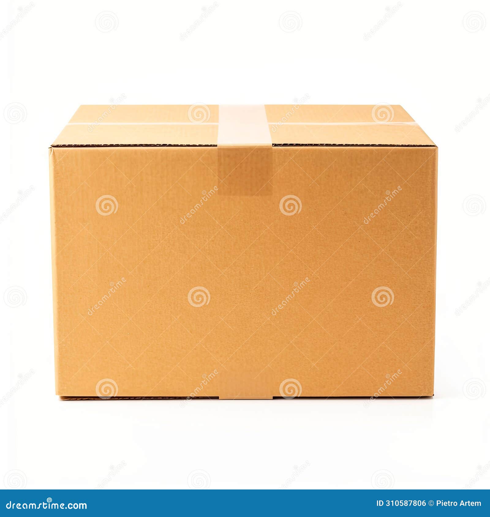 Cardboard Box on White Background Stock Photo - Image of moving ...