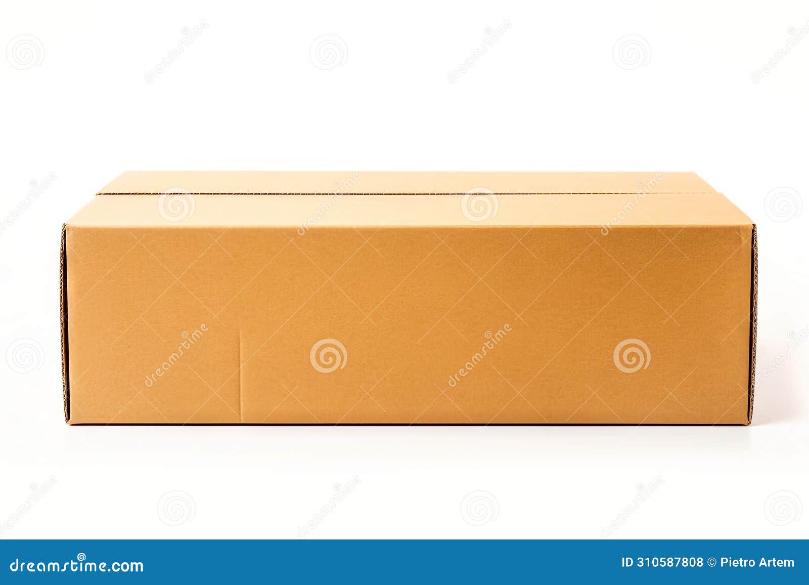 Cardboard Box on White Background Stock Photo - Image of closed, plain ...