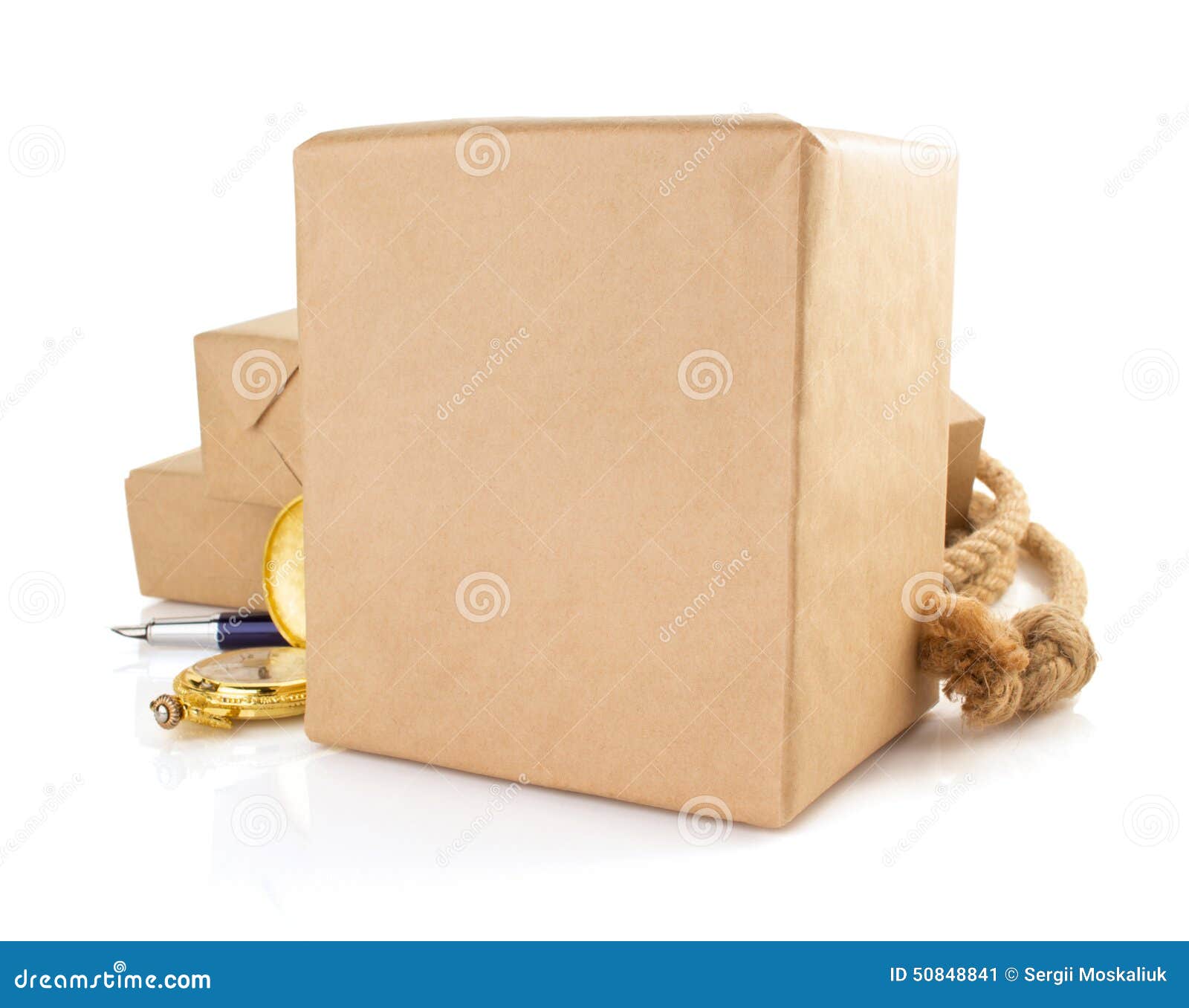 Cardboard Box on White Background Stock Image - Image of paper ...