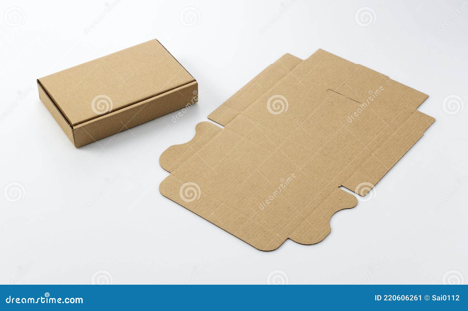 Cardboard Box on White Background Stock Image - Image of holiday, cargo ...