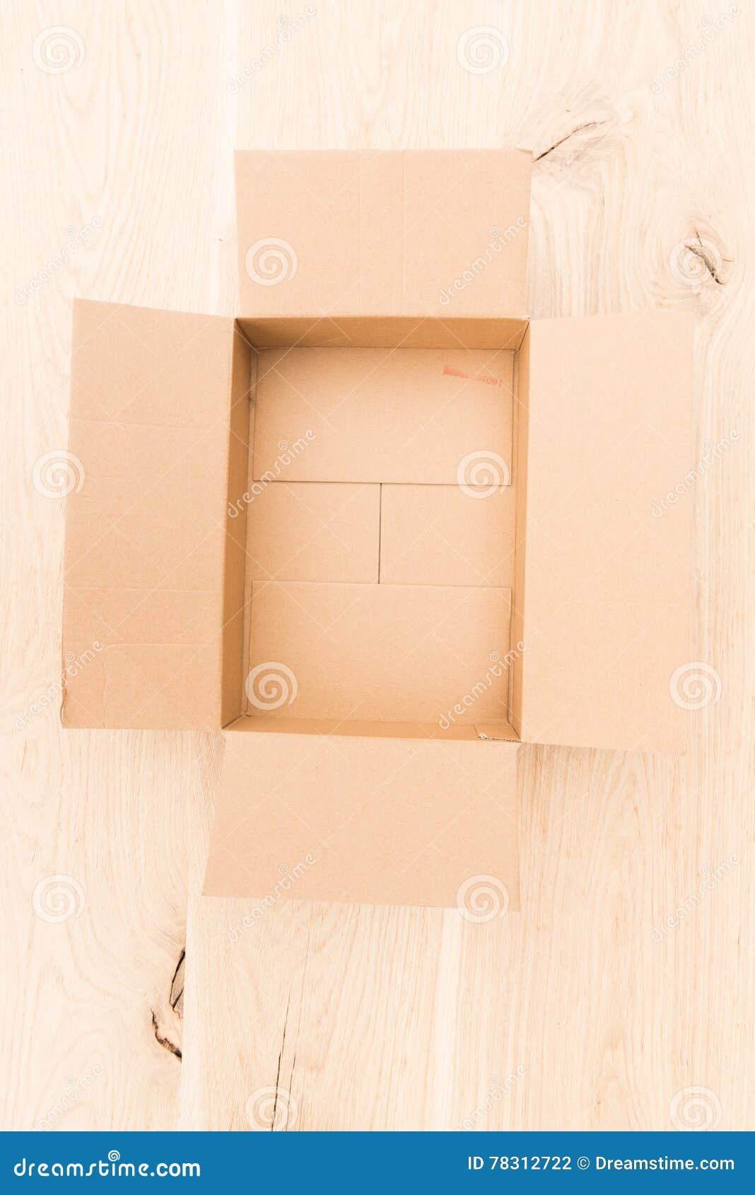 Cardboard Box on a Wooden Board Stock Photo - Image of brown, crate ...