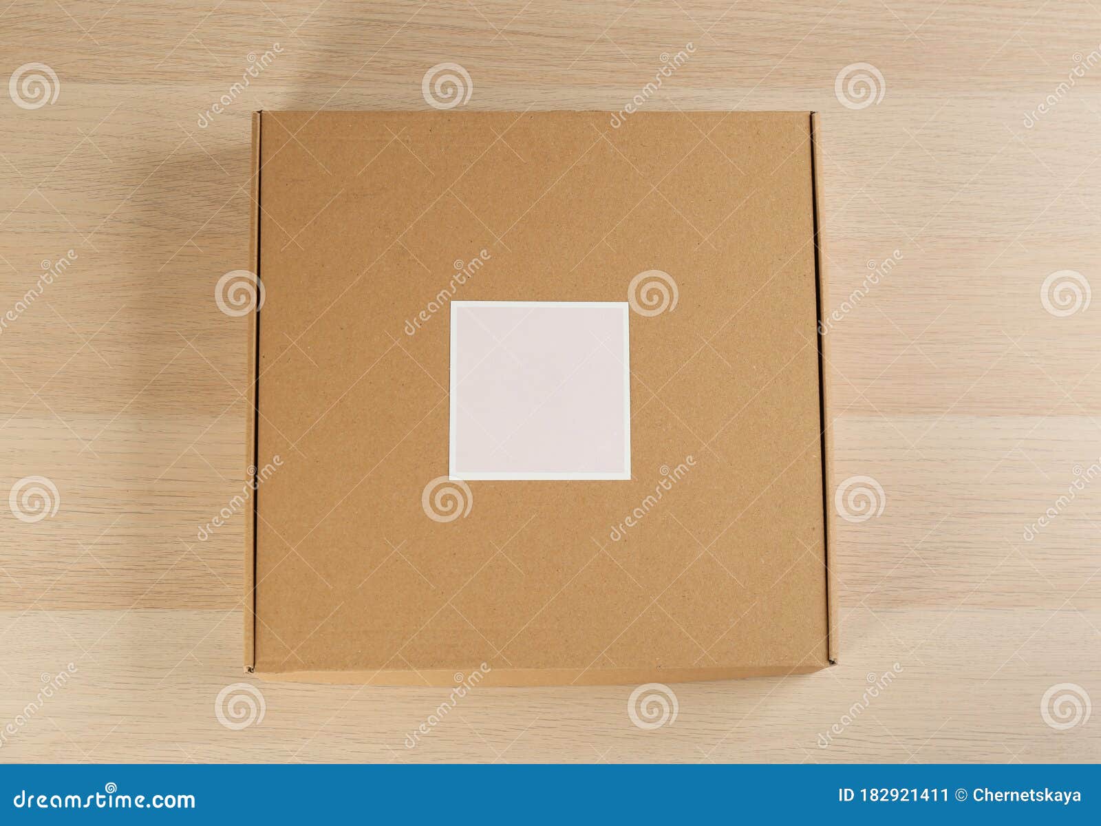 Cardboard Box on Table, Top View Stock Image - Image of mail, parcel ...