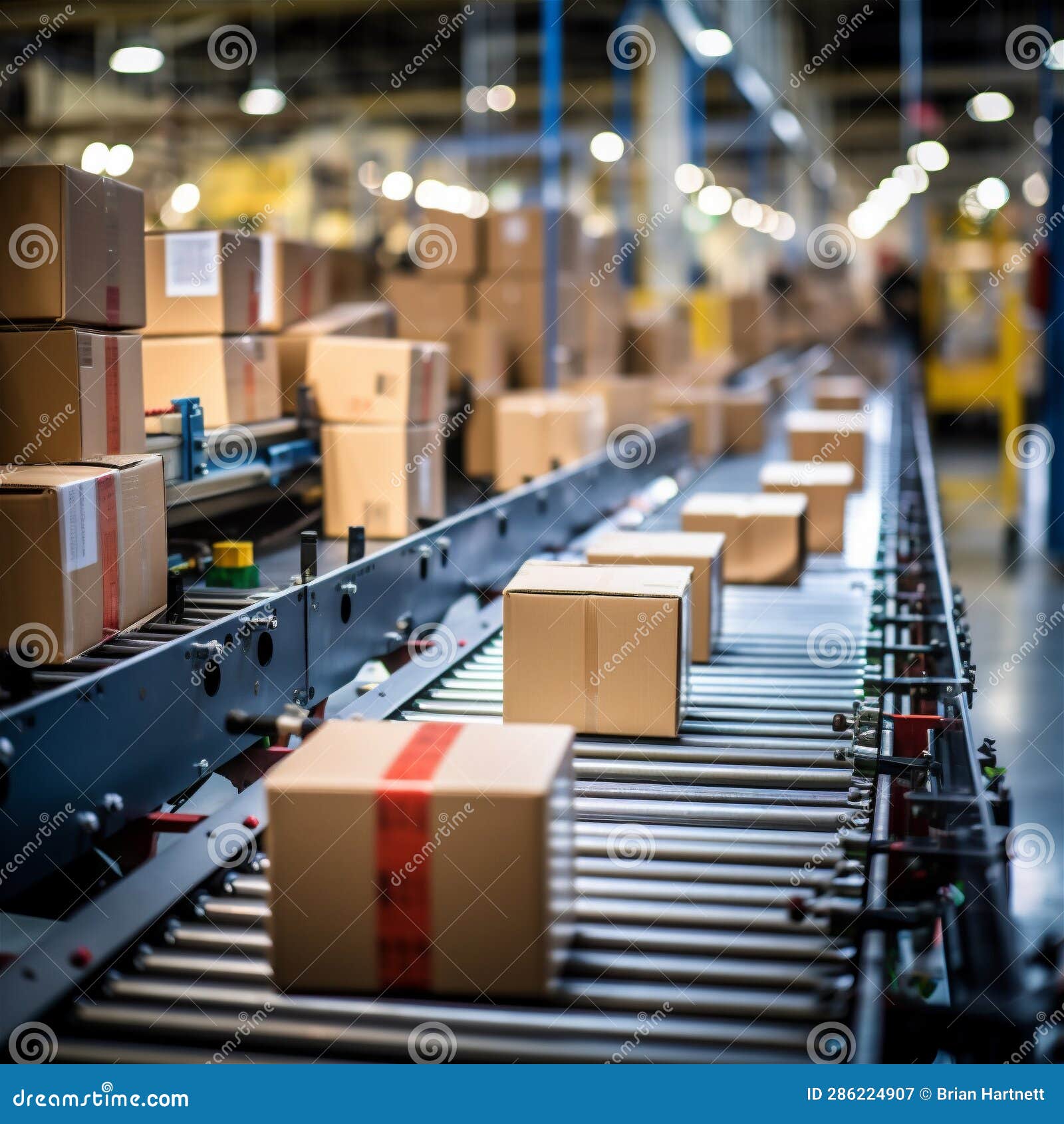 Warehouse Boxed. Cardboard Parcel Packages Piles For Delivery Big Lots ...