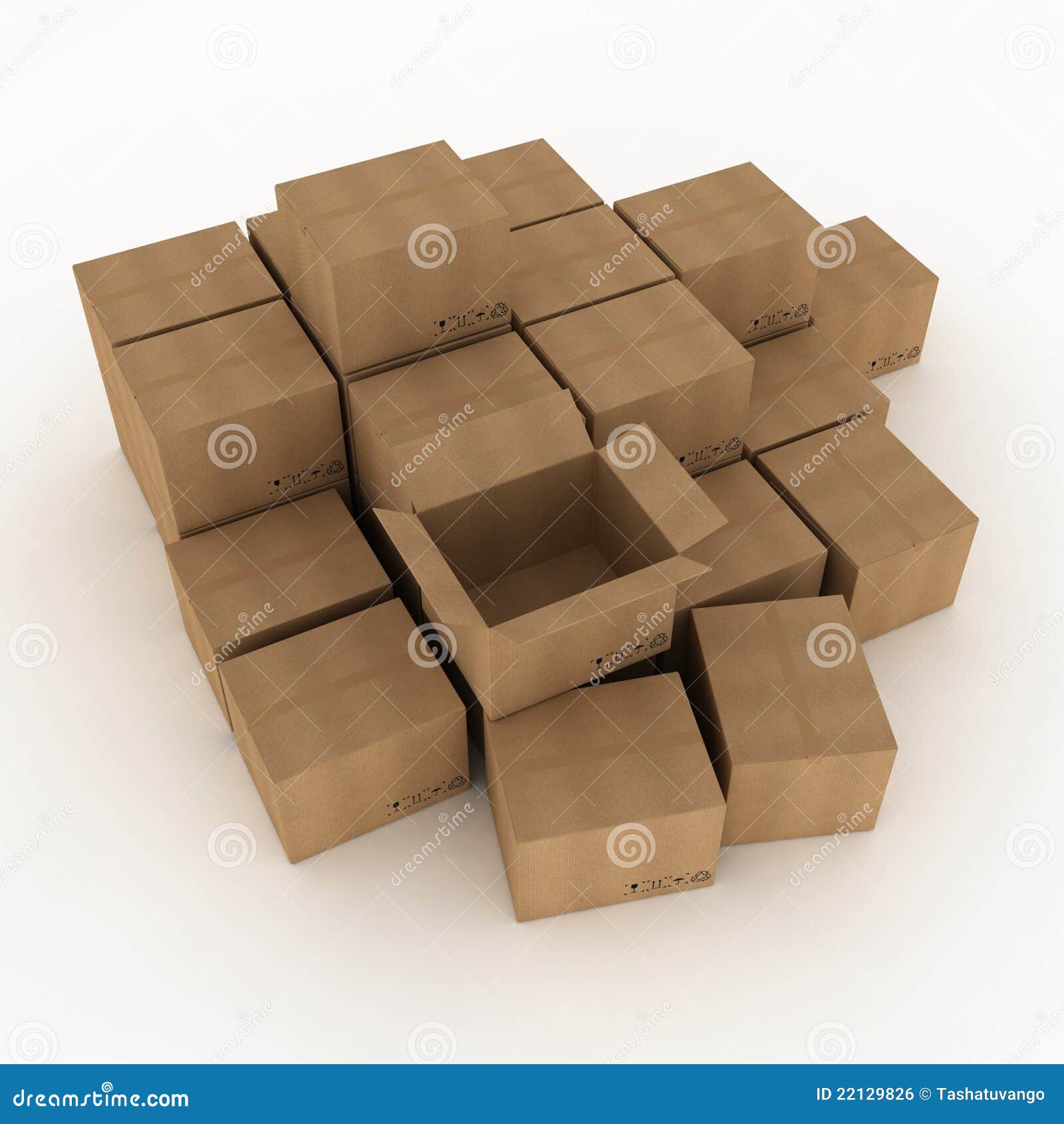 Cardboard Boxes Picture. Image: 22129826