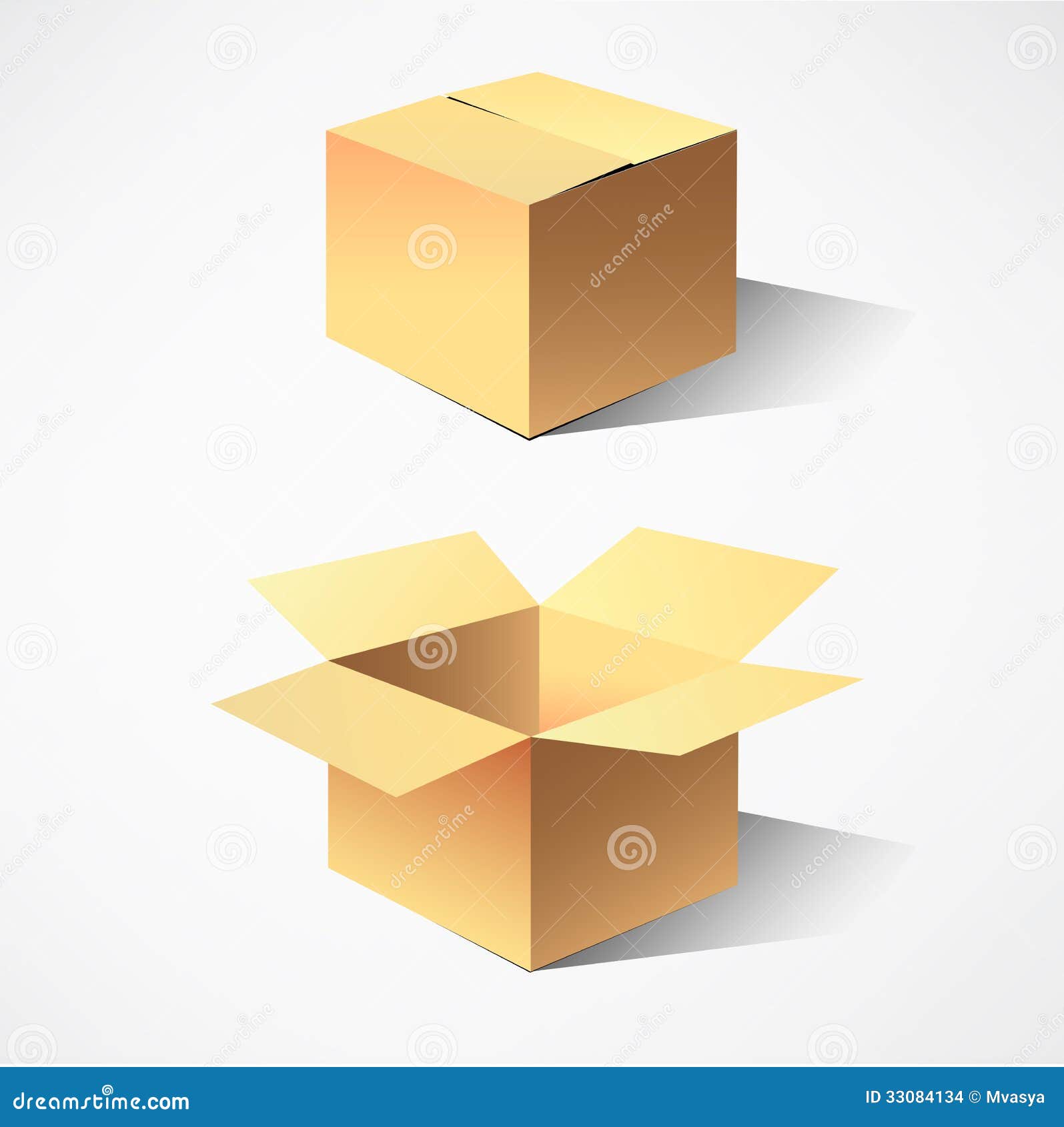 Cardboard Boxes Vector Illustration | CartoonDealer.com #33084134