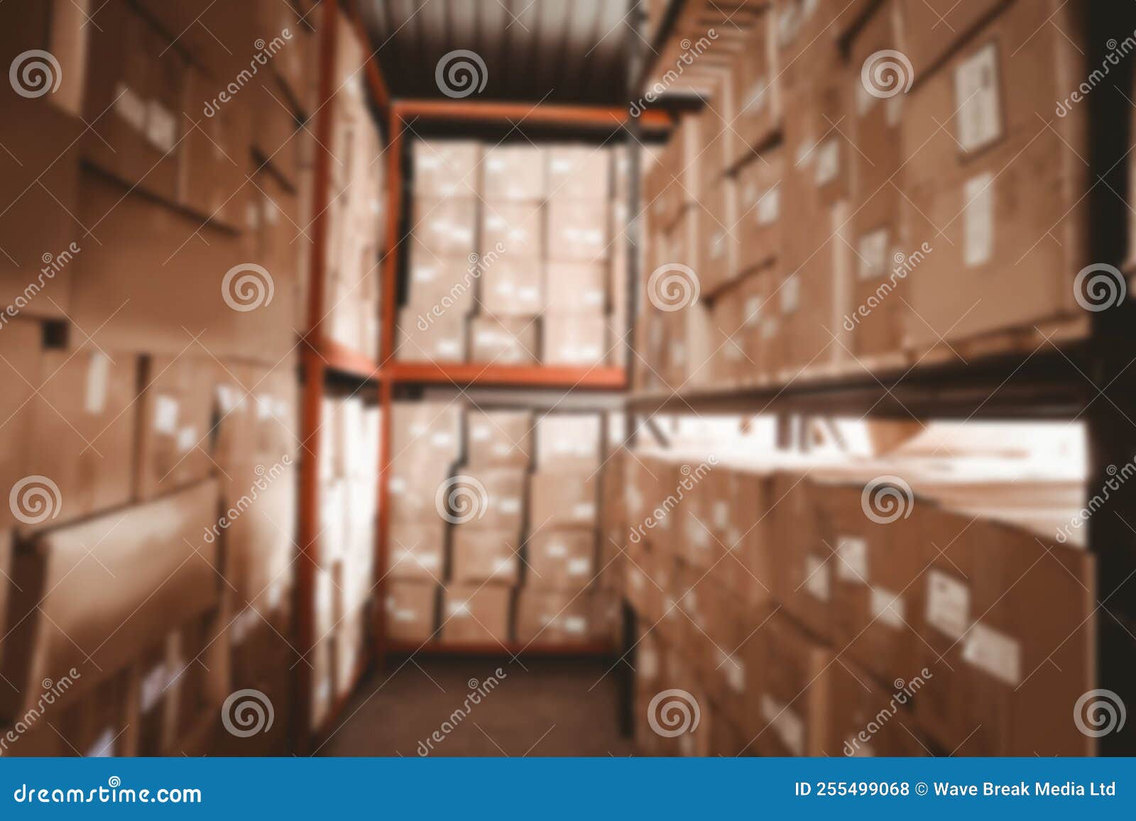 Cardboard Boxes Arranged in a Row Stock Photo - Image of packaging ...