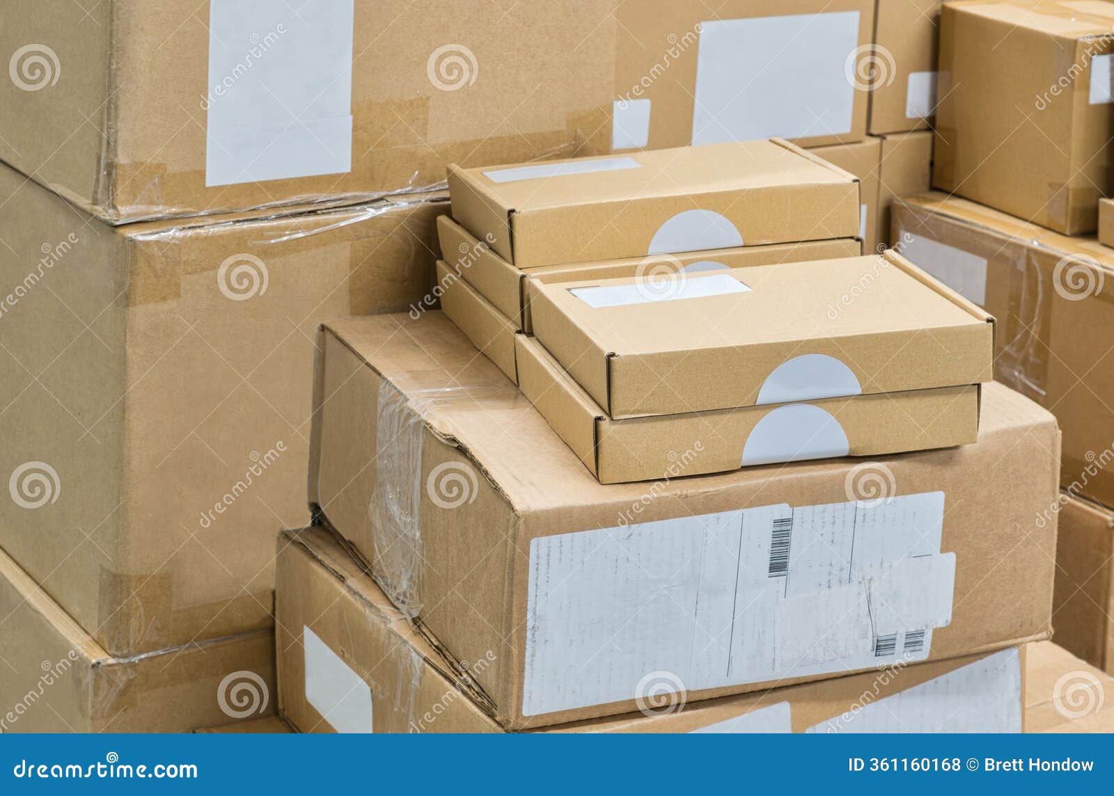 Cardboard Boxes Assorted Sizes Packed for Shipping. Stock Photo - Image ...