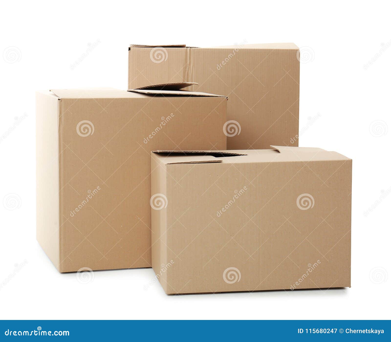 Cardboard Boxes on Background Stock Image - Image of parcel, isolated ...