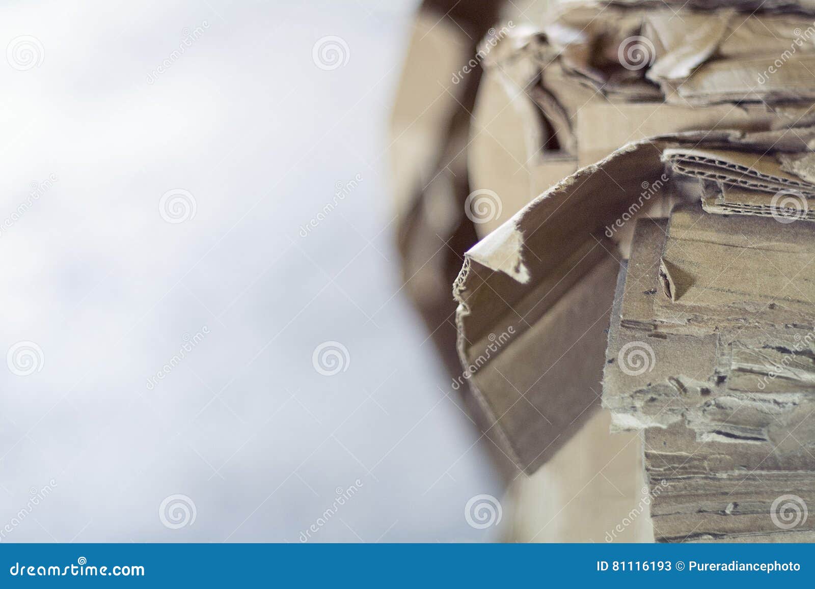 Cardboard Boxes Baled and Ready To Recycle Stock Image - Image of pile ...