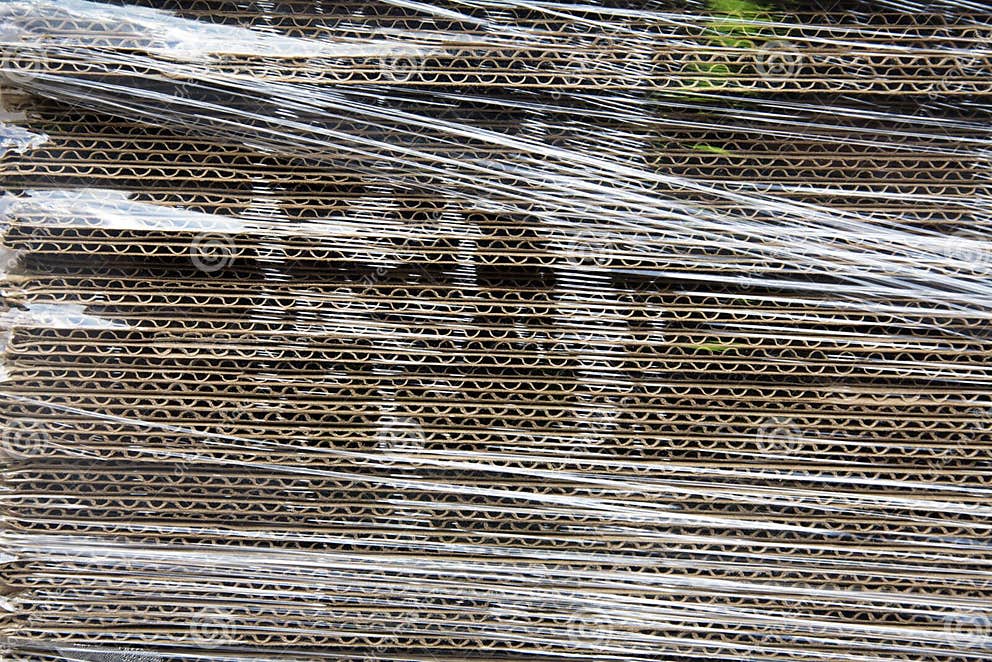 Cardboard Boxes Baled and Ready To Recycle Stock Image - Image of ...