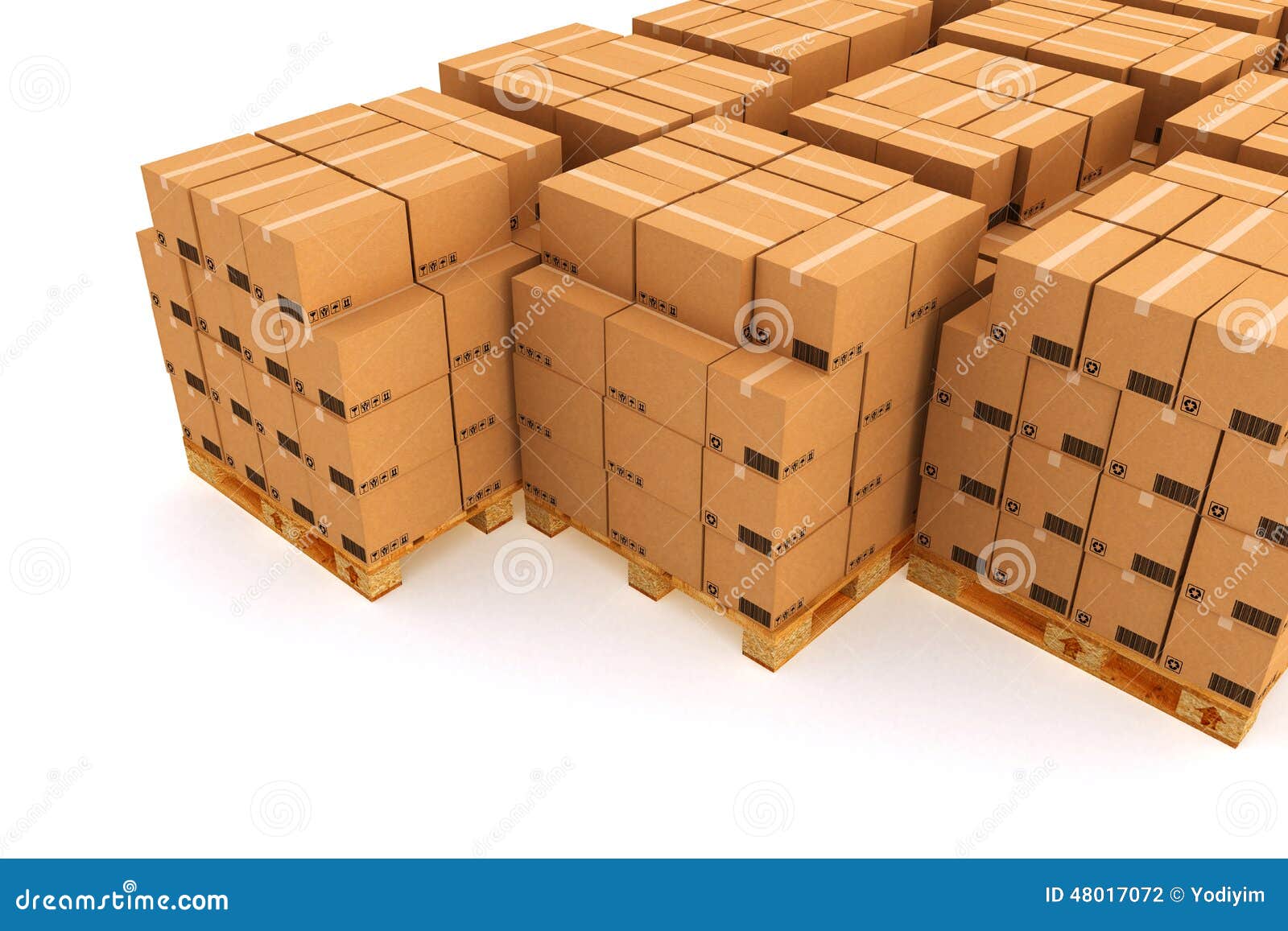 Cardboard boxes. stock illustration. Illustration of freight - 48017072