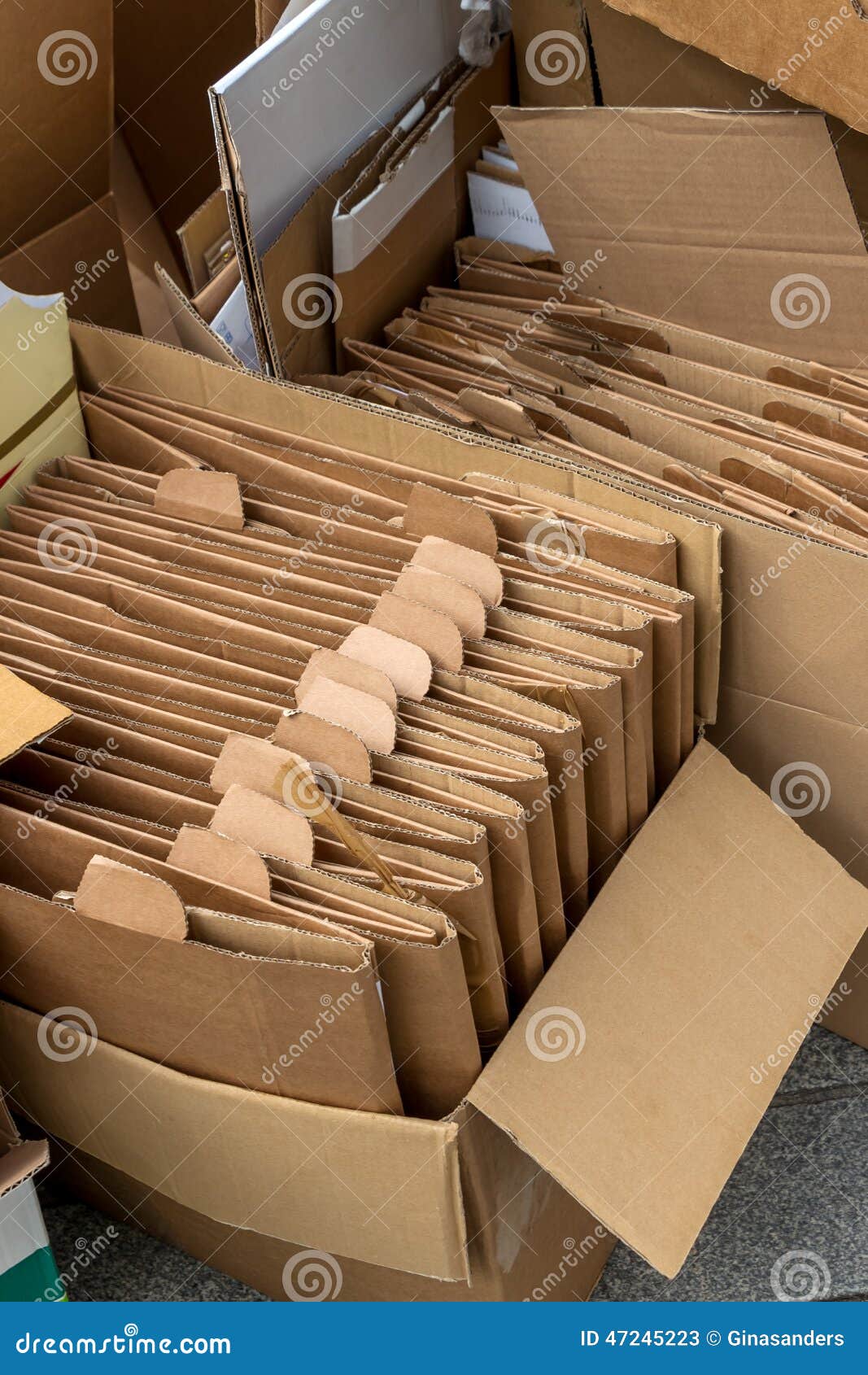 Cardboard Boxes for the Collection of Waste Paper Stock Image - Image ...