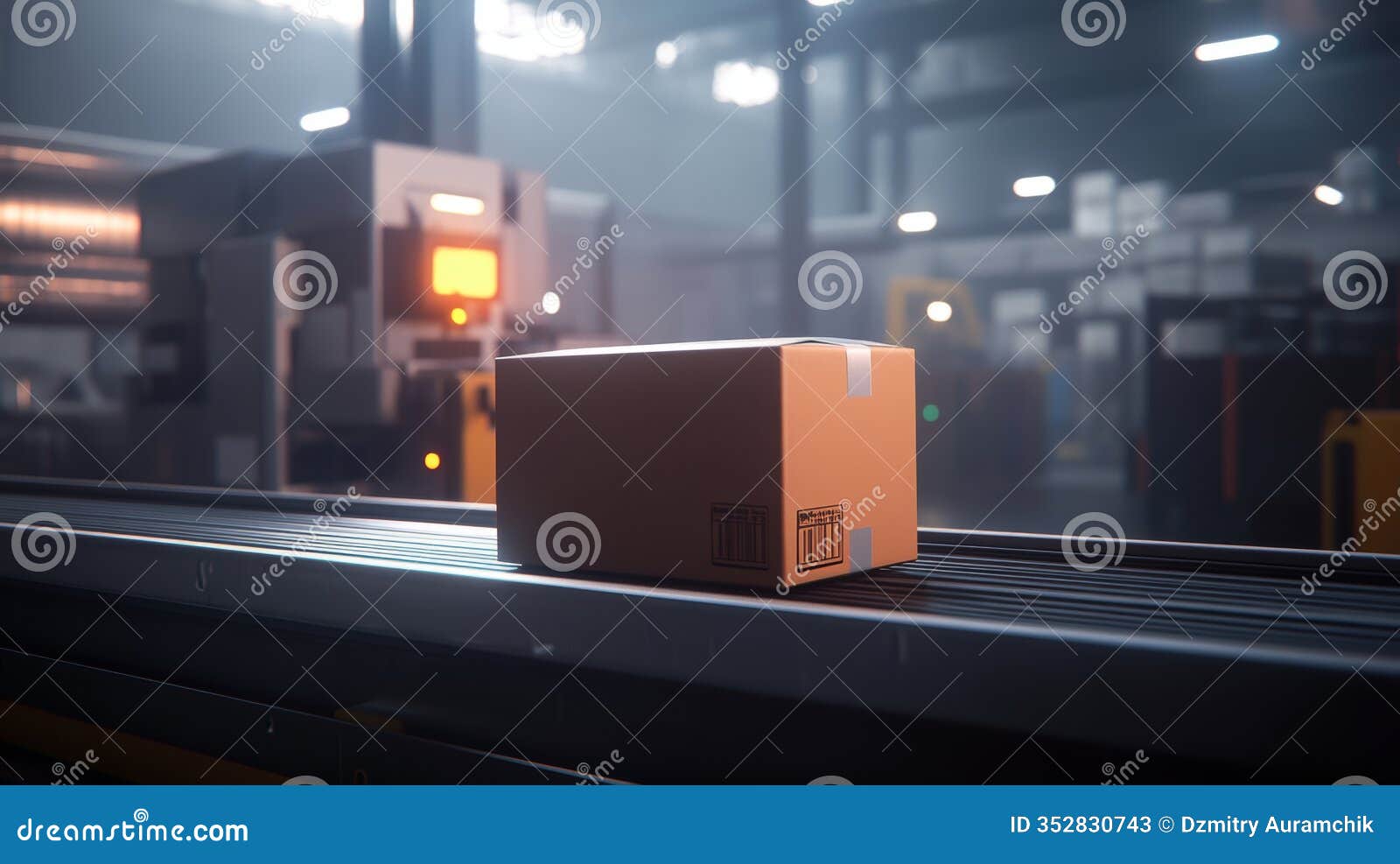 Cardboard Boxes are Conveyed on Automated Systems in a Current Postal ...