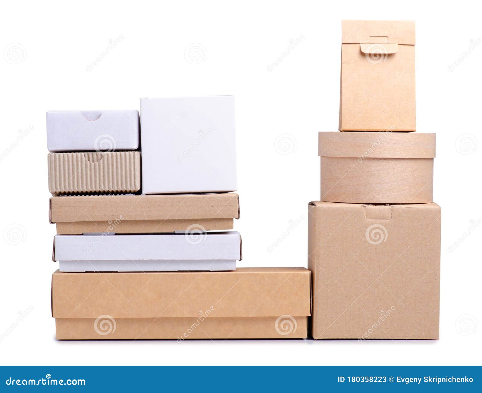 Cardboard boxes different stock image. Image of gift - 180358223