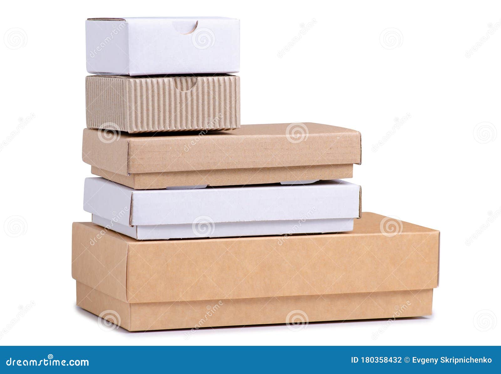 Cardboard boxes different stock photo. Image of mail - 180358432